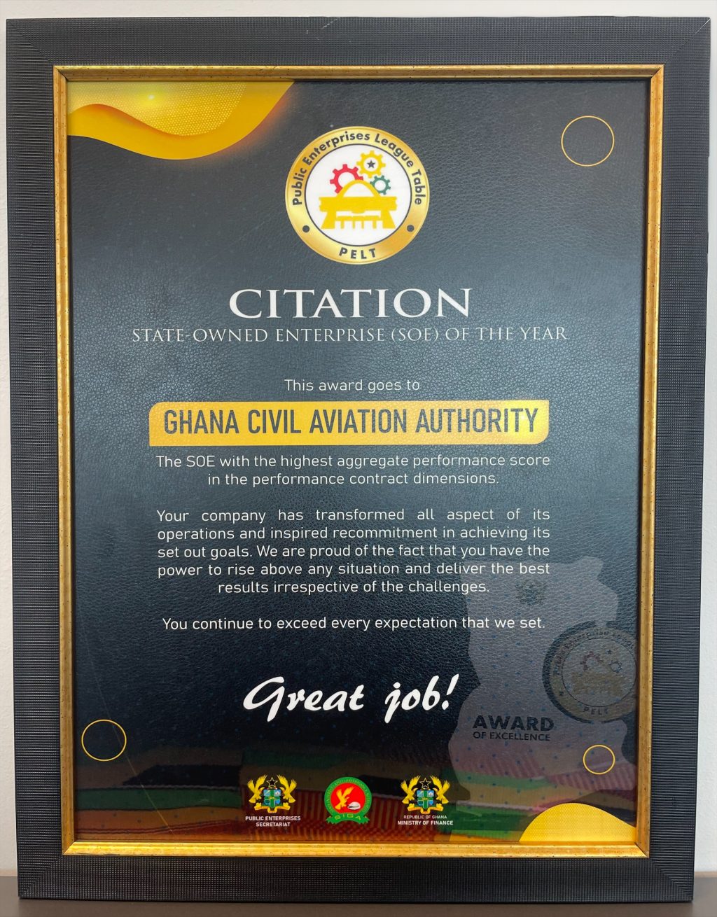 GCAA Wins the Best State-Owned Enterprise (SOE) of the Year Award at ...